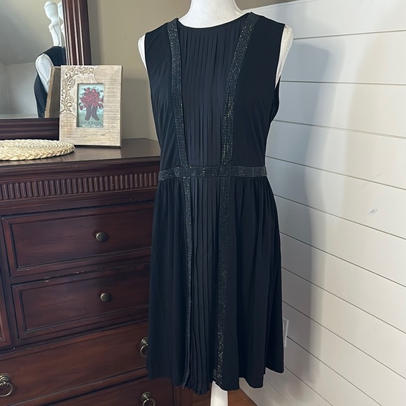 St. John | Dresses | St John Black Chiffon Midi Dress Timeless Elegance ...